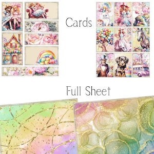 CANDY LAND JOURNAL Kit, Vintage Junk Journal, Journal Pages, Full Sheet ...