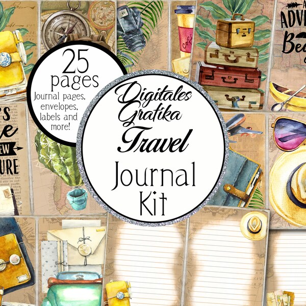Travel Journal Cover - Etsy