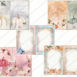 PASTEL PUMPKINS JOURNAL Kit, Pages, Envelopes, Pumpkin Paper, Paper ...