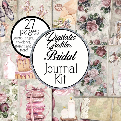 Printable Journal Pages Wedding Vintage Bride Lined Journal - Etsy