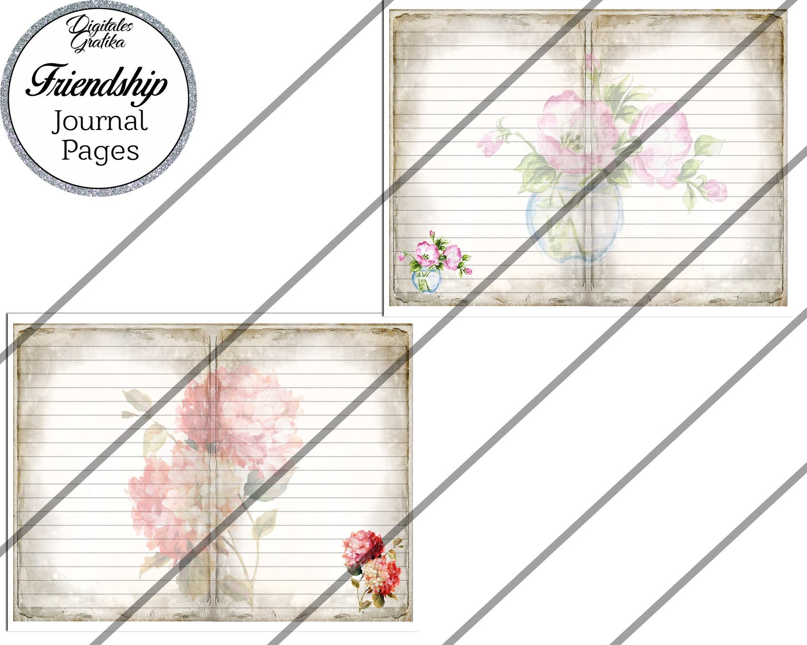 FRIENDSHIP JOURNAL PAGES Instant Download Printable Junk - Etsy UK