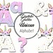 Unicorn Alphabet Clip Art, Instant Download, Printable Alphabet ...