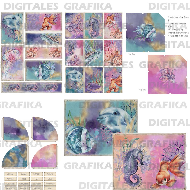 Ocean Life Journal Kit: Sea Animal Ephemera (digital Download) - Etsy