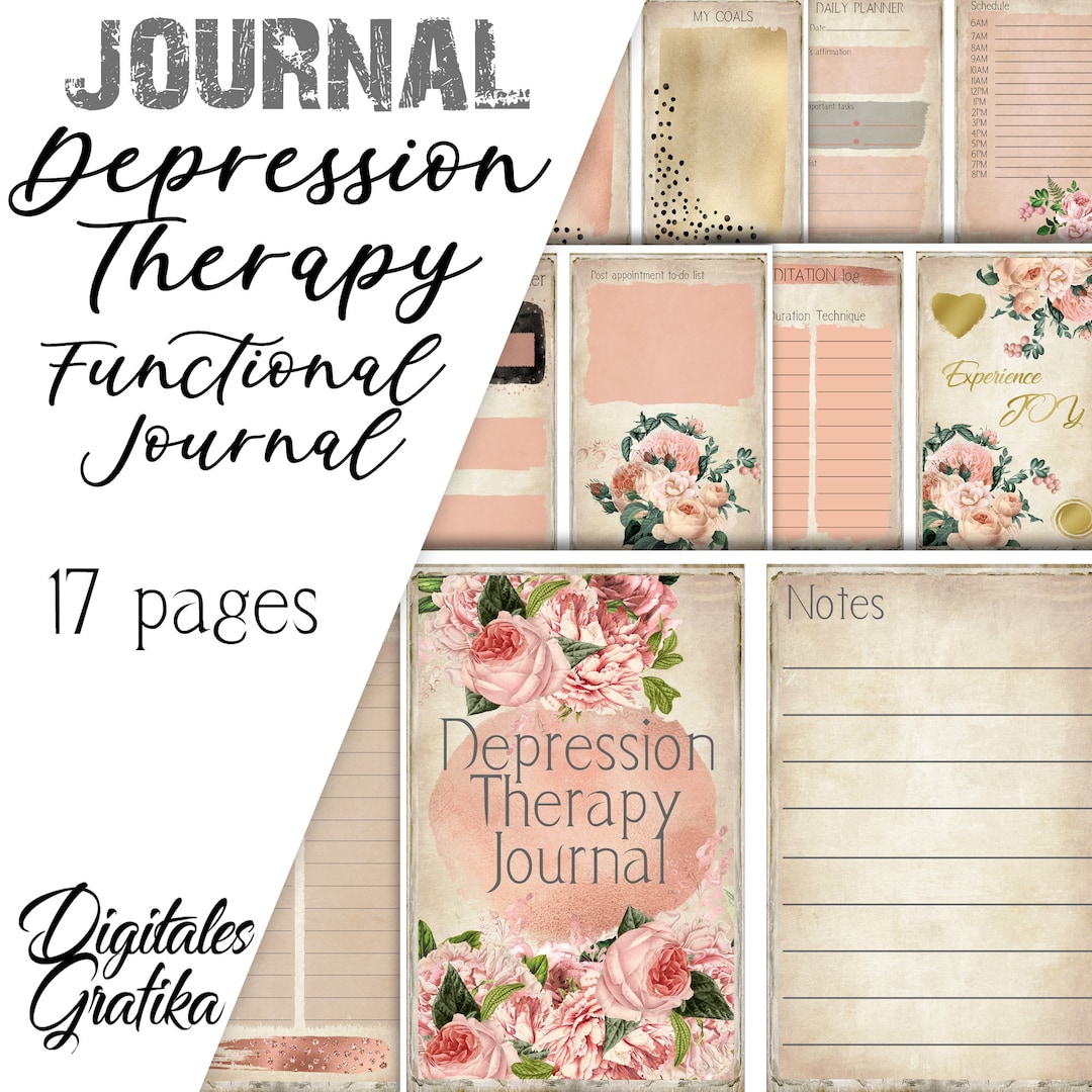 DEPRESSION THERAPY FUNCTIONAL Journal Digital Journal Pages Notes Paper ...
