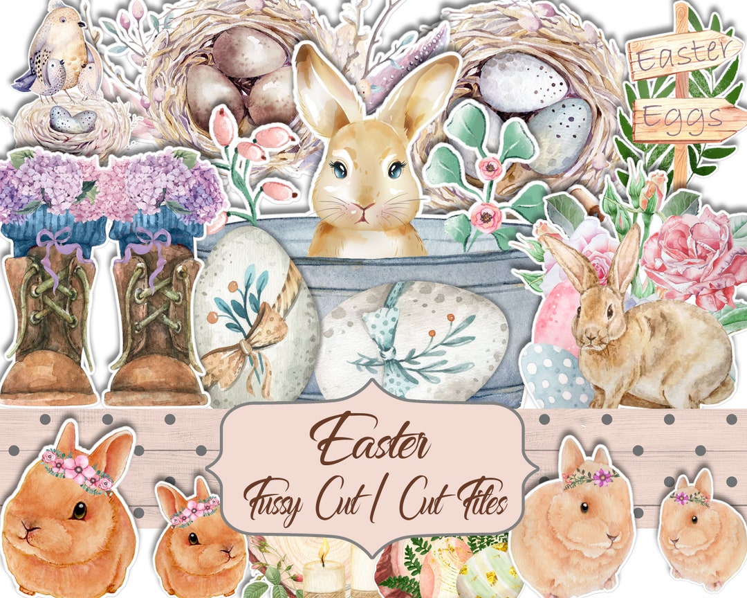 Easter Fussy Cut, Easter Cut Files, Easter Eggs, Easter Bunny, Cricut ...