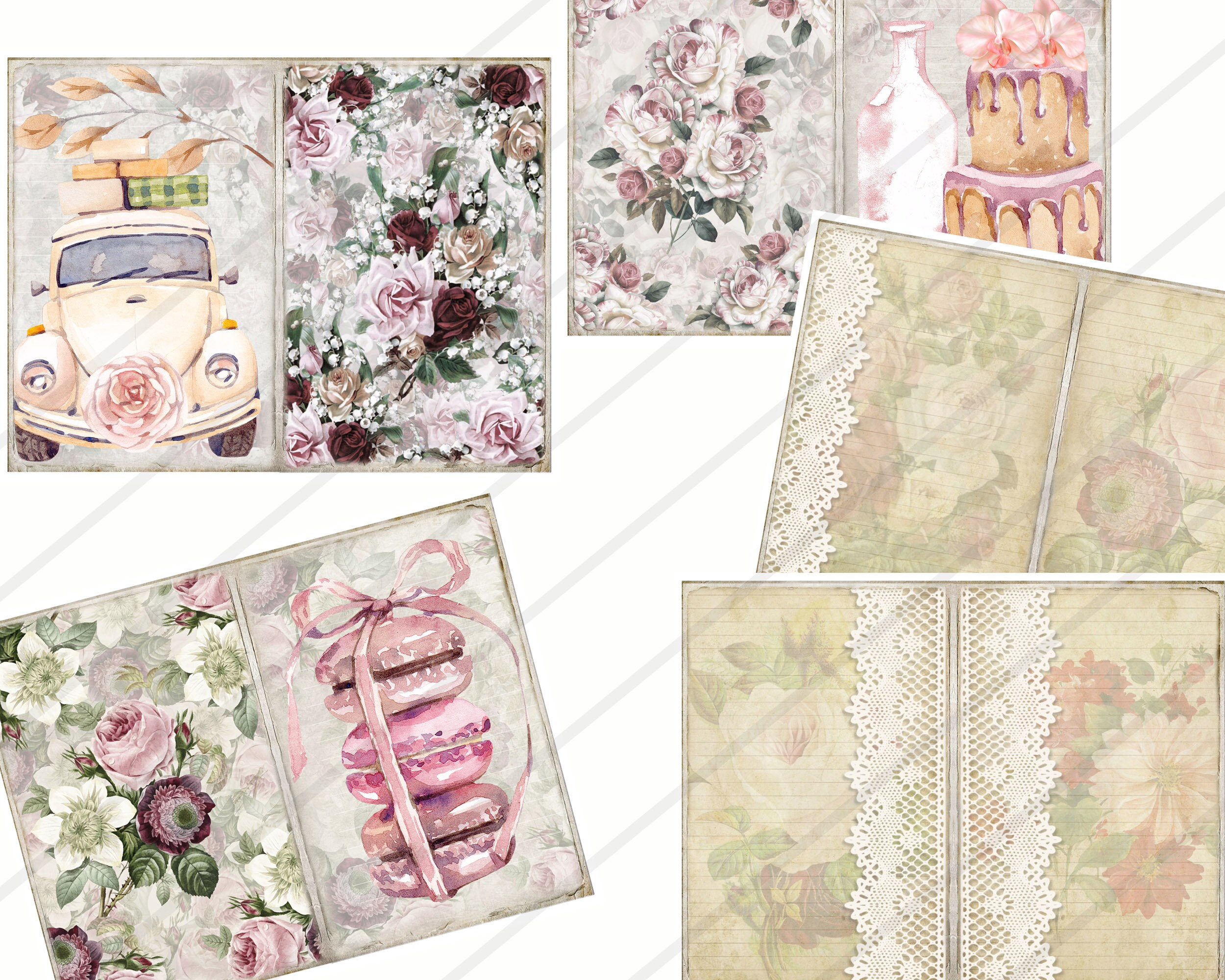 Bridal Junk Journal Kit Printable, Wedding Planner Ephemera, Bride ...