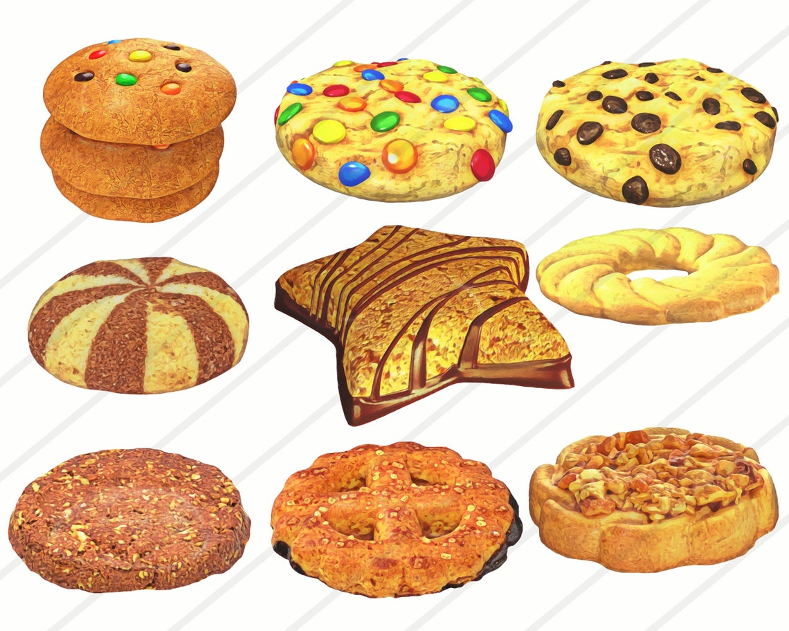 COOKIES CLIPART Bakery Clip Art Biscuit Clip Art Commercial - Etsy UK