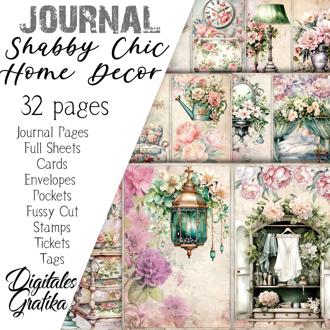 SHABBY CHIC HOME Decor Journal Kit Shabby Chic Junk Journal - Etsy