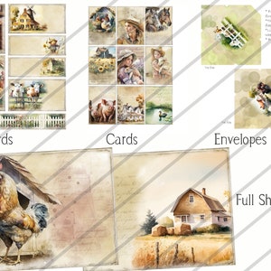 FARM DREAMING JOURNAL Kit | Country Junk Journal | Pages | Envelopes ...
