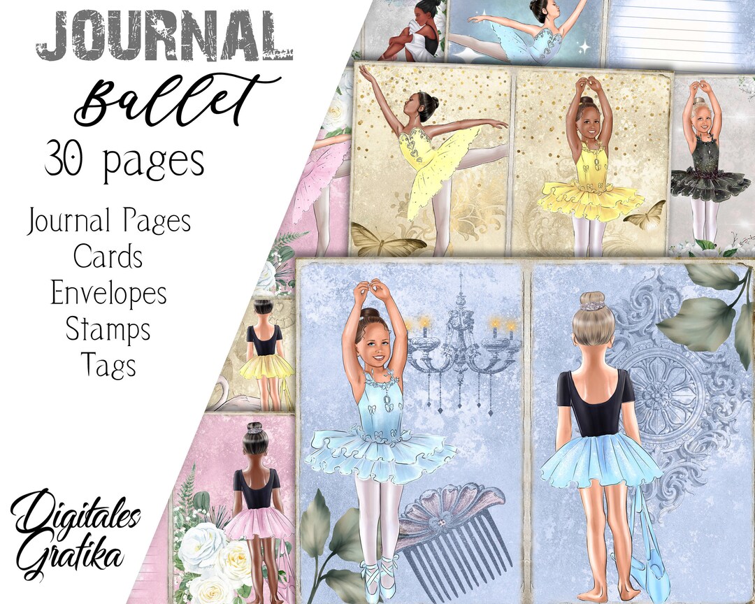 BALLET JOURNAL KIT Ballerina Journal Dancer Journal Little - Etsy