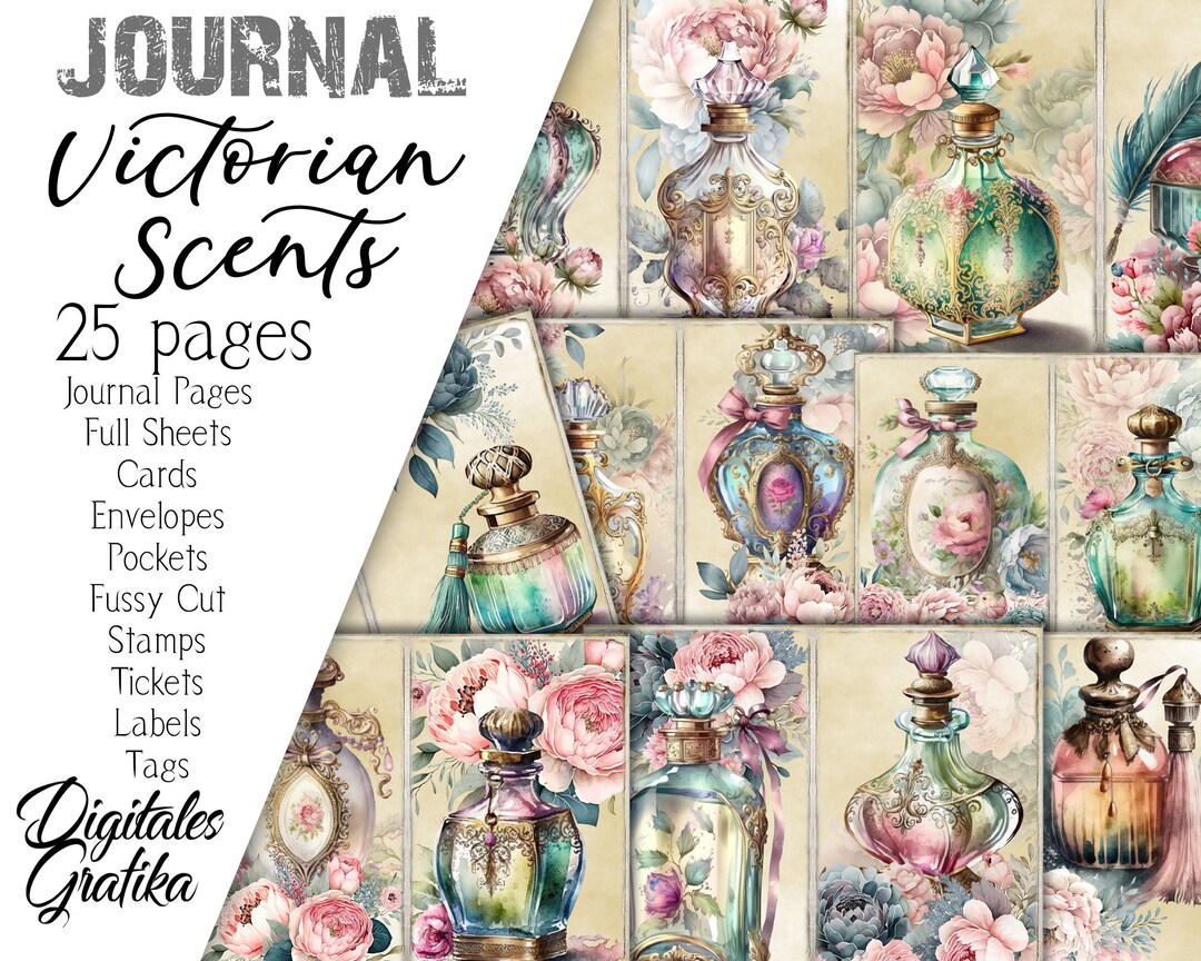 VICTORIAN SCENT JOURNAL Kit Antique Perfume Pages Envelopes - Etsy