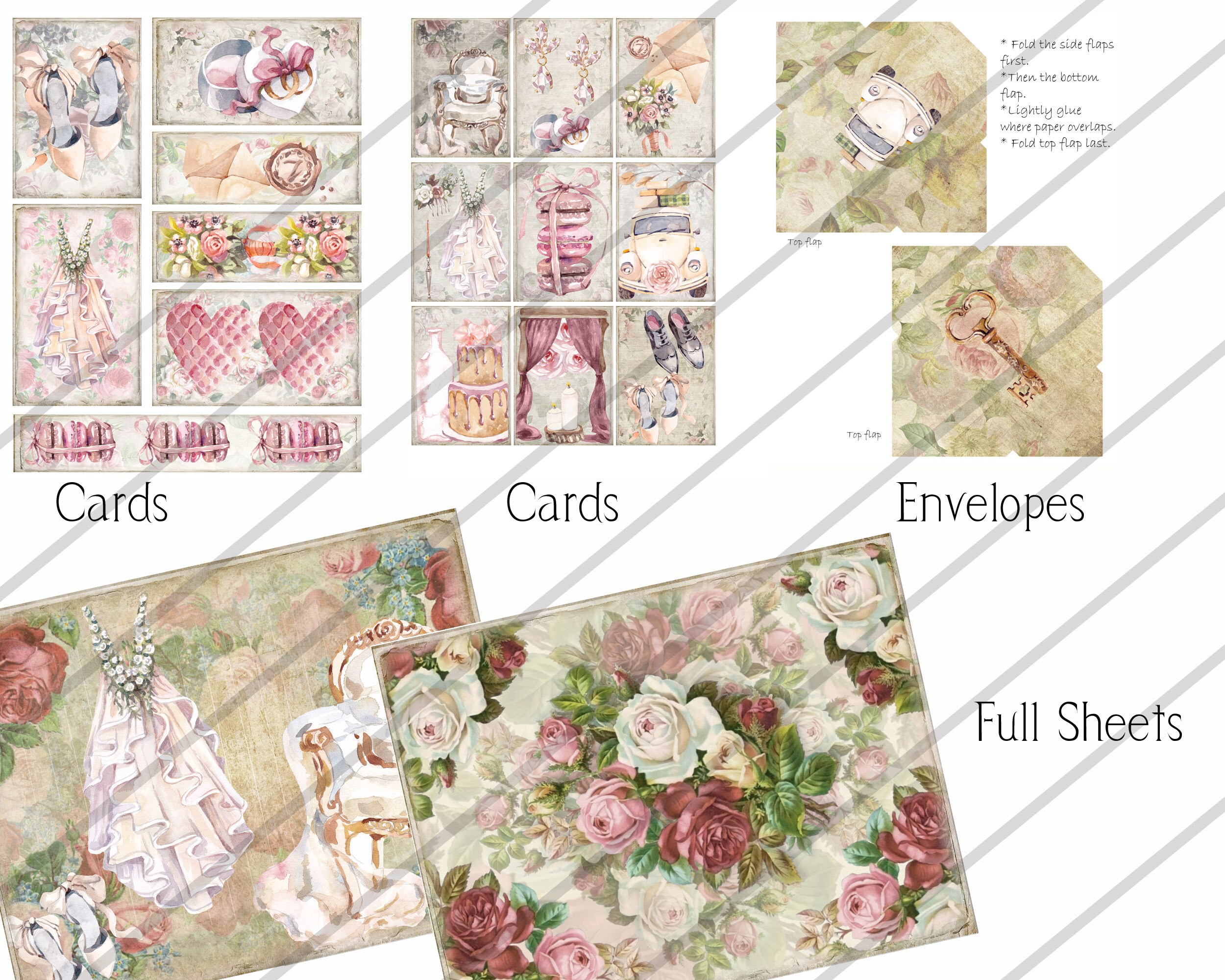 Bridal Junk Journal Kit Printable, Wedding Planner Ephemera, Bride ...