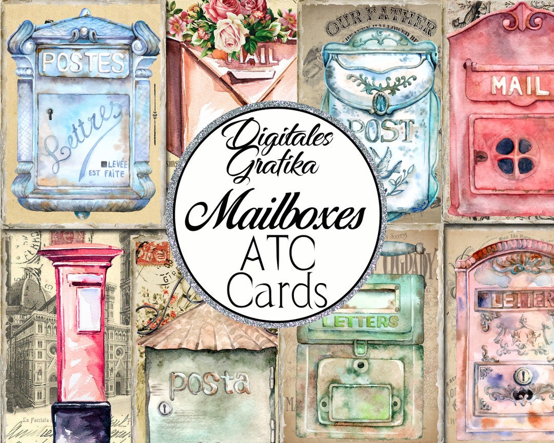 Vintage Mail Box ATC Cards, Journal Ephemera, Printable Ephemera ...