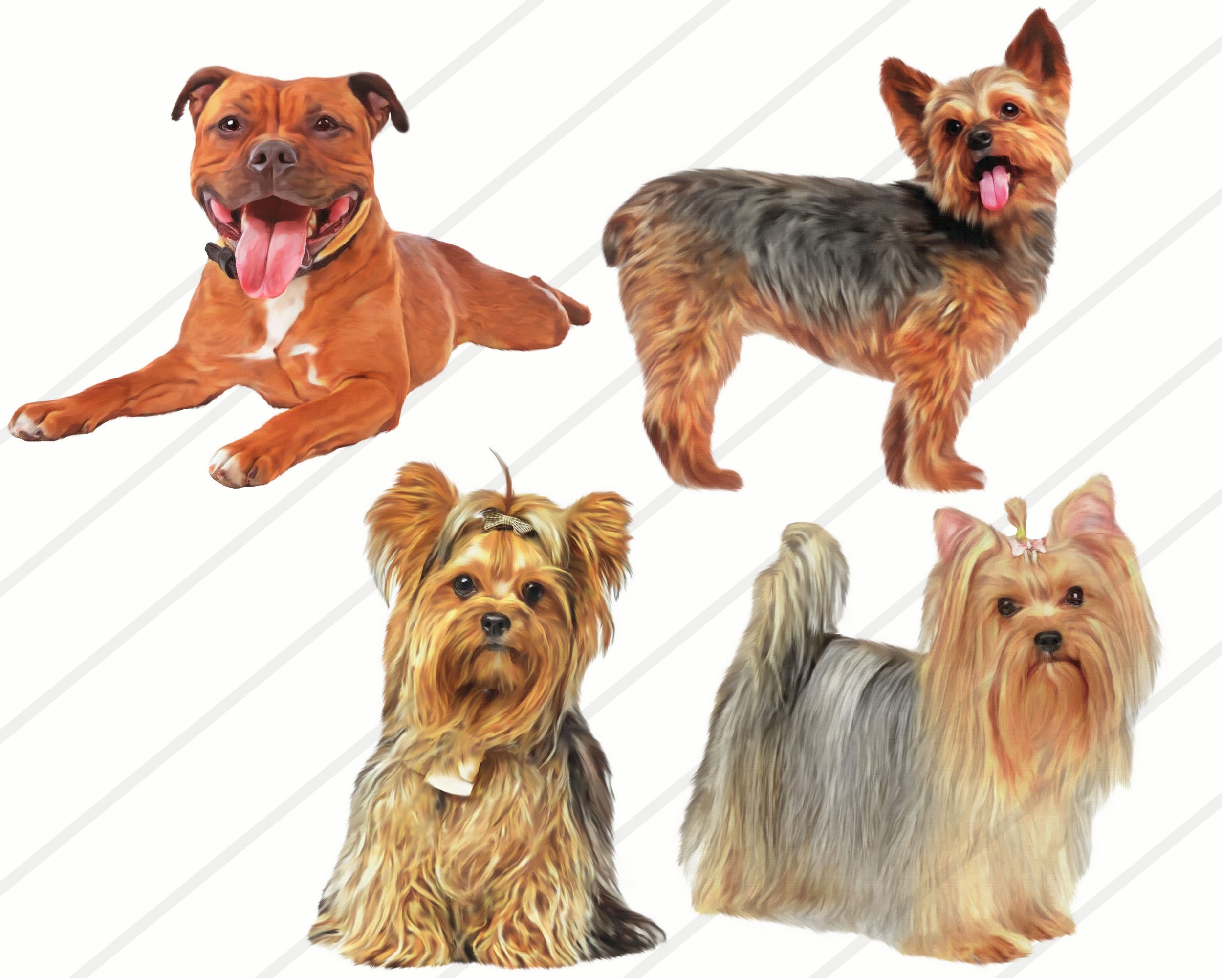 WATERCOLOR TERRIER CLIPART Dog Clip Art Animal Clip Art - Etsy