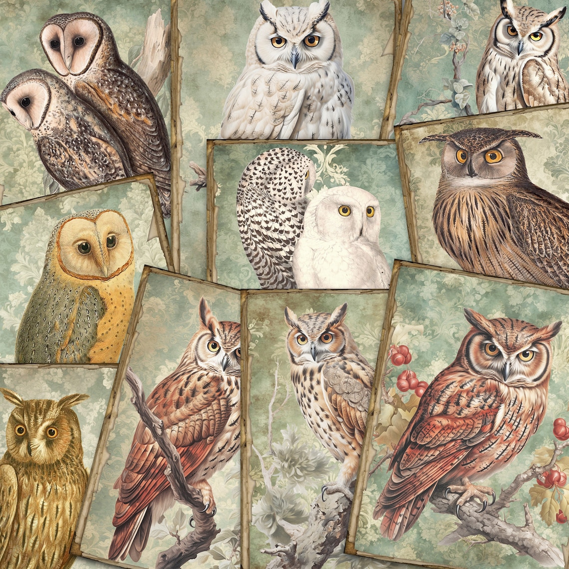 Vintage Owls Ephemera Mega Pack: 58 Pages (PDF & JPEG) - Etsy