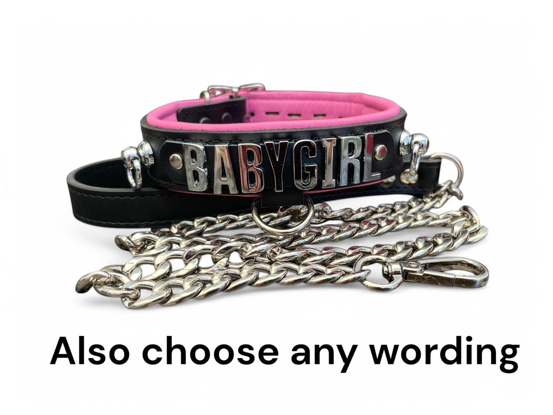 Bdsm Leather Collar and Lead L Personalised Collar L Custom Made Collar ...
