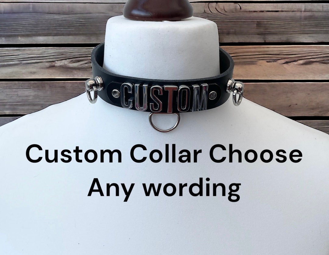 Genuine Leather Choker Collar I Personalised Custom Made Collar I Any ...