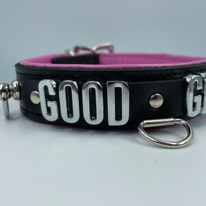 Good Girl Collar Choker | Choose Your Own Words I Real Leather 30mm ...