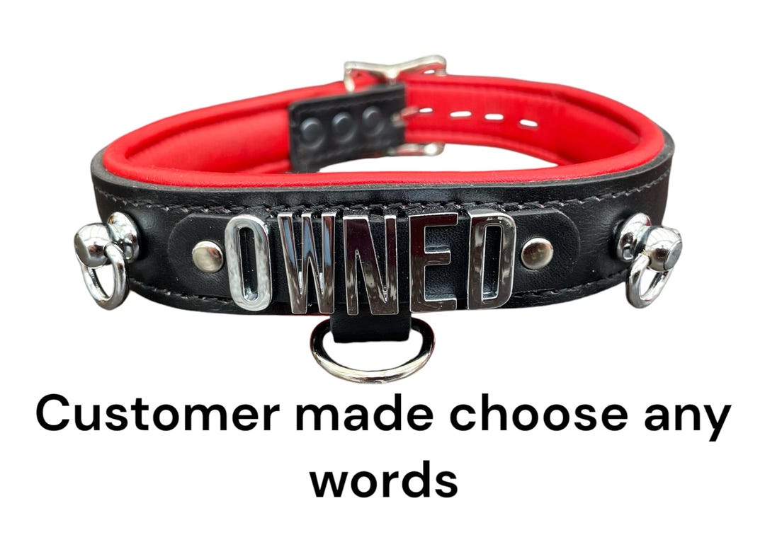 Custom Leather Collar Locking Choker I Choose Your Own Word I Quality ...