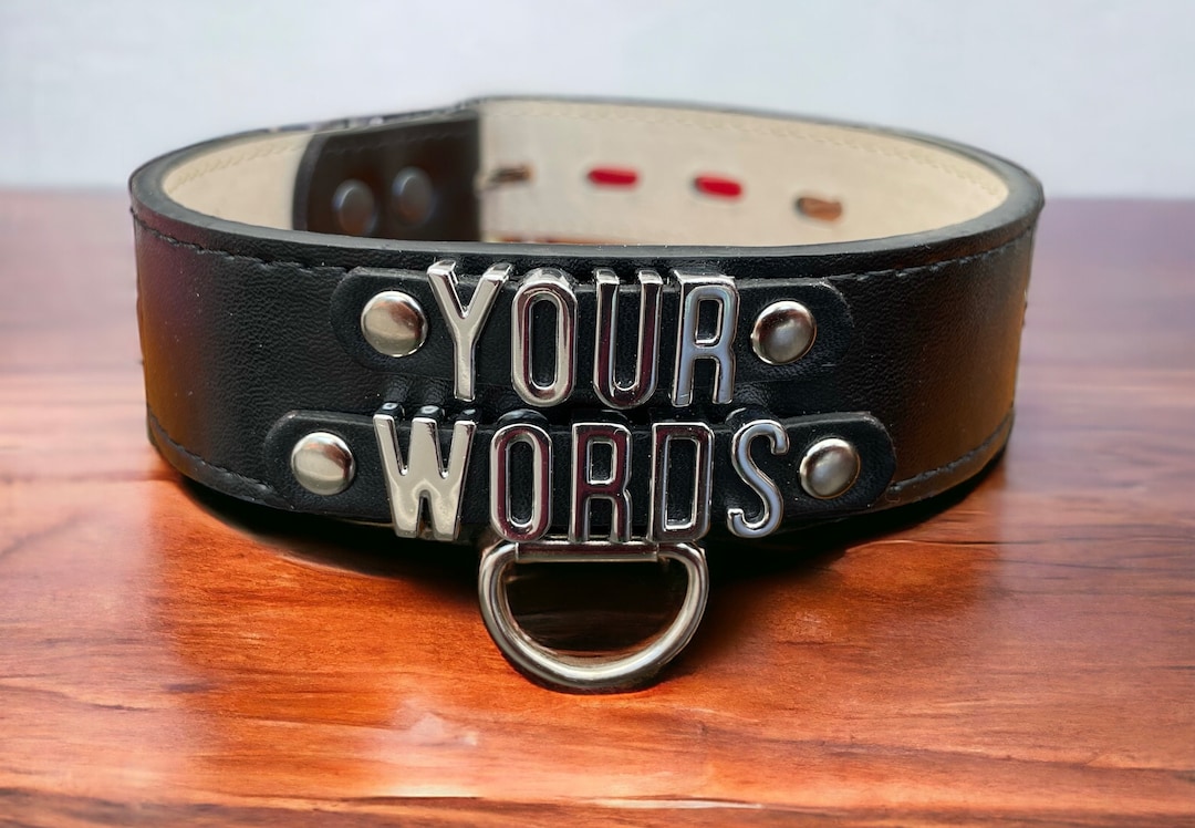 Leather Choker Collar Leather Choker Personalized Handmade Custom ...