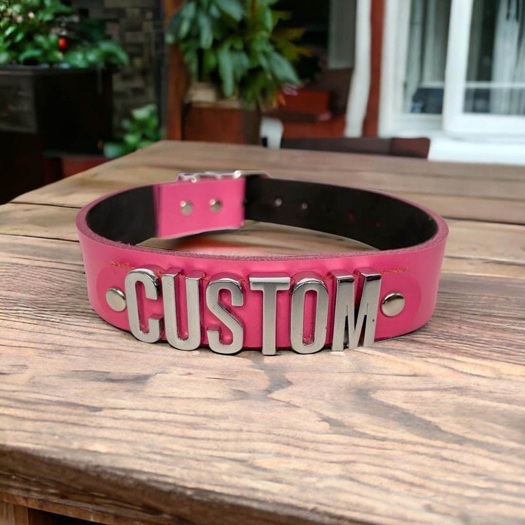 Genuine Leather Choker Fancy Dress Collar I Custom Made Collar I Choose ...