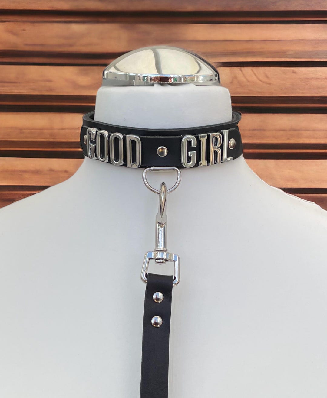 Real Leather Good Girl Collar I Choose Any Word I Leather Choker 24mm ...