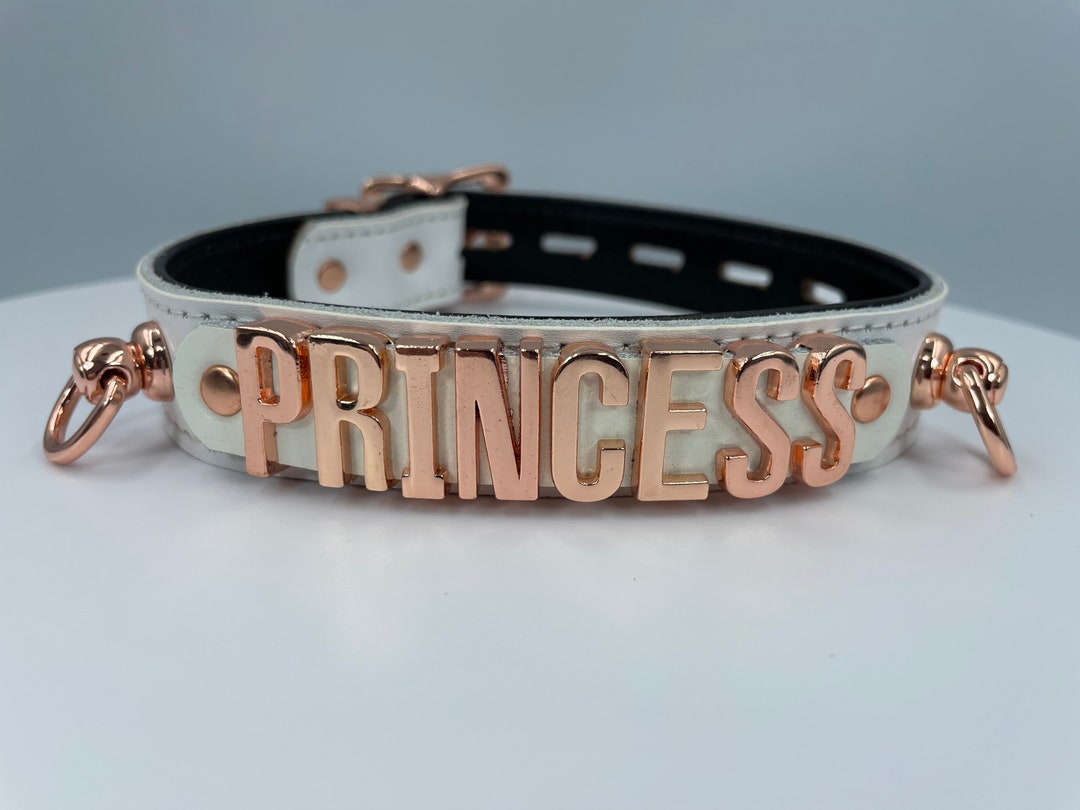Princess Bondage Locking Collar Choker I 30mm Wide 20mm Rose Gold ...