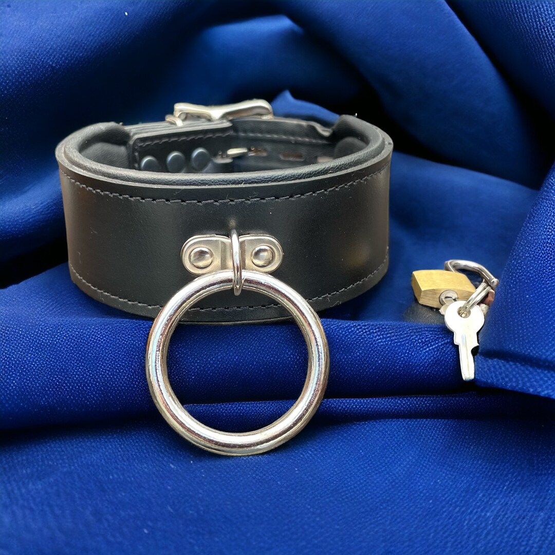 Real Leather Choker 40mm O Ring I Custom Made Collar Padded Leather ...