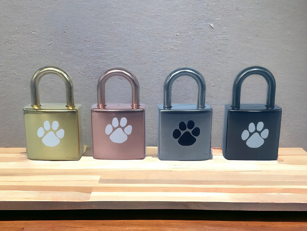 Paw Print Padlock 20mm Wide L Pup Play Gear L Human Pup Play L Chrome ...