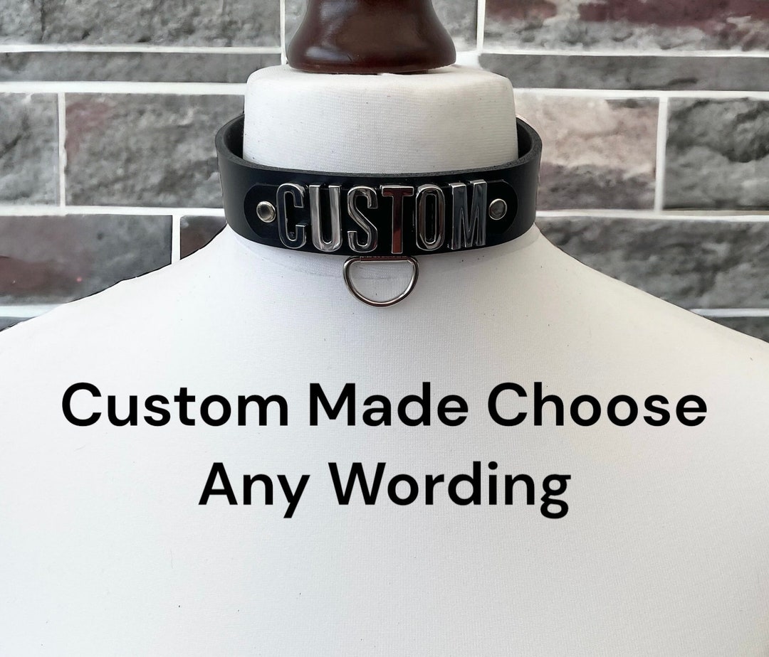 Genuine Leather Choker Collar I Personalised Custom Made Collar I Any ...