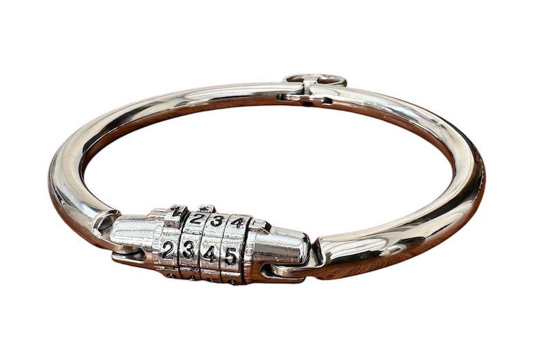 BDSM Silver Stainless Steel Collar, Eternity Collar, Combination ...