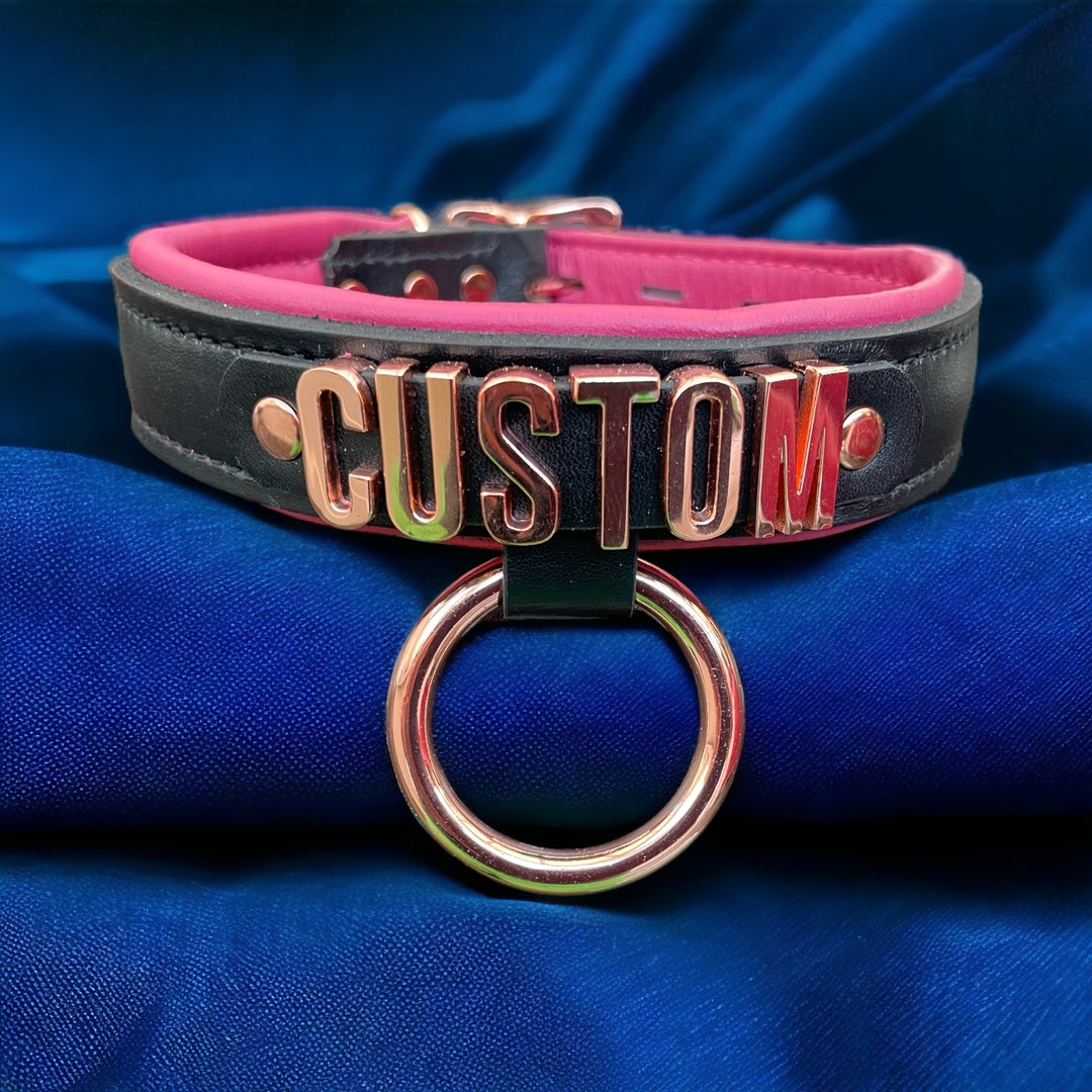 Leather Choker With Hanging O Ring I Custom Made Collar I Padded ...
