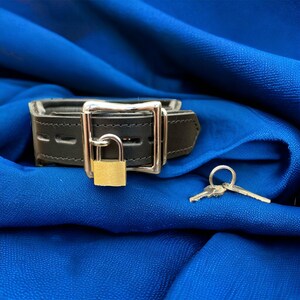 Real Leather Choker 40mm O Ring I Custom Made Collar Padded Leather ...