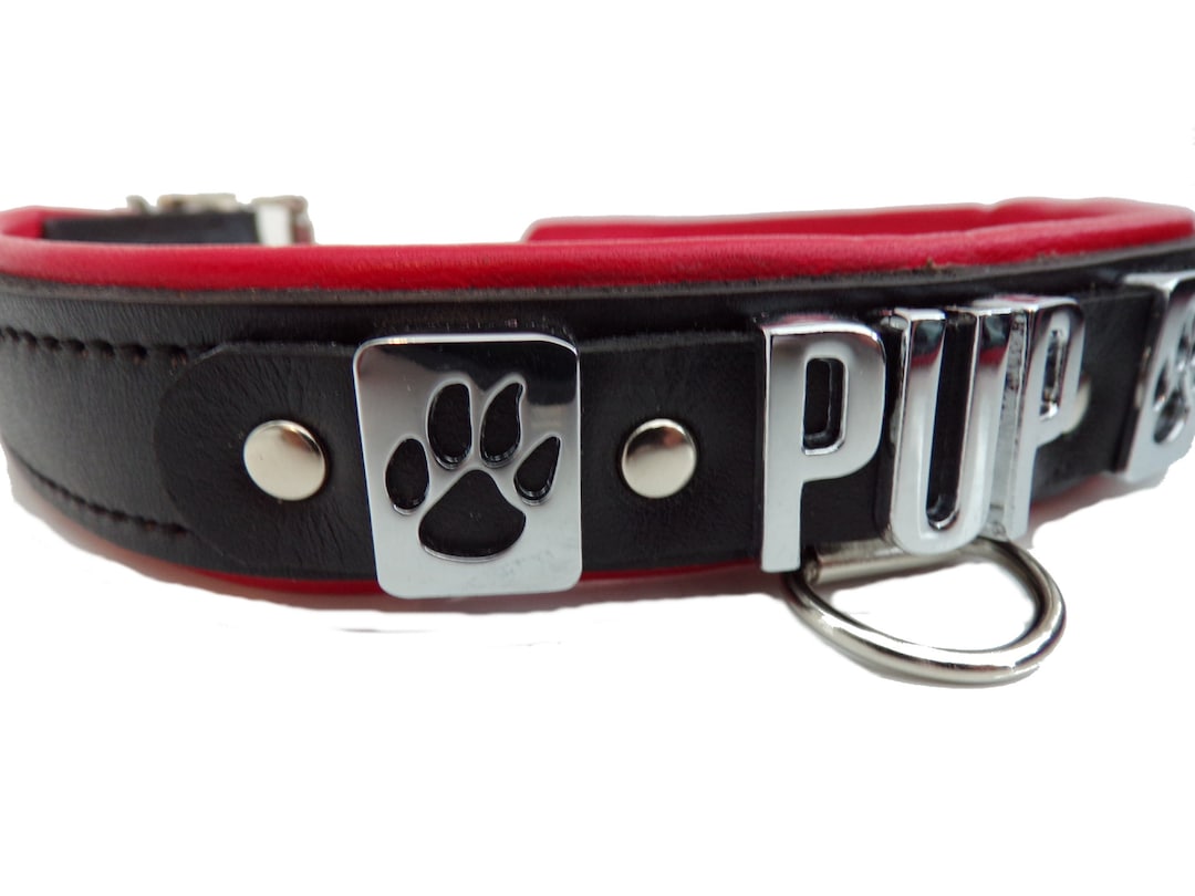Pup Play Collar L Real Leather Collar Choker L Puppy Play Collar L Personalised Pup Collar L Pup ...