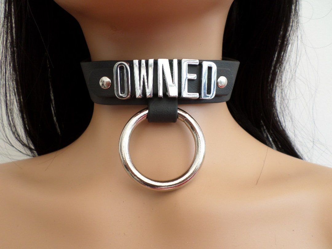 Custom Locking Collar Choose Your Own Word O Ring Leather Choker I 24 ...