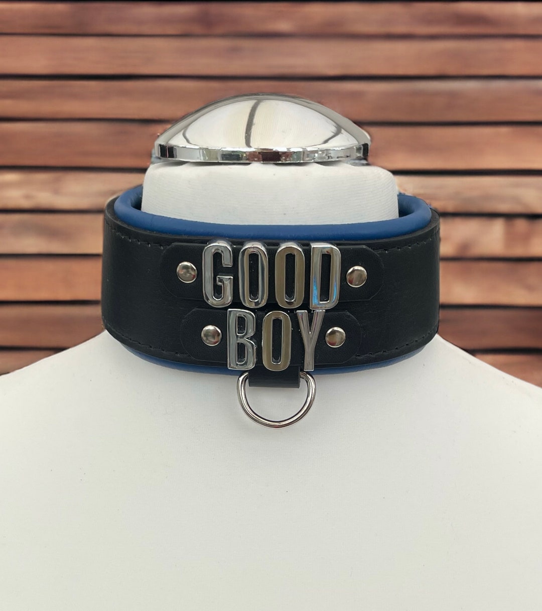 Genuine Leather Collar Good Boy 50mm Wide Leather Choker Restraint I ...