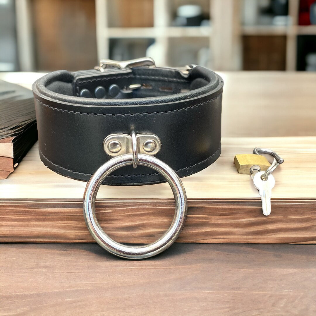 Real Leather Choker 40mm O Ring I Custom Made Collar Padded Leather ...