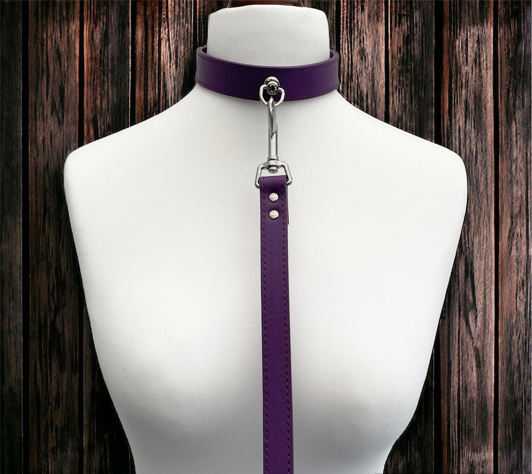 Quality Leather Collar and Leash Set I Stitched Vegan Leather I ...