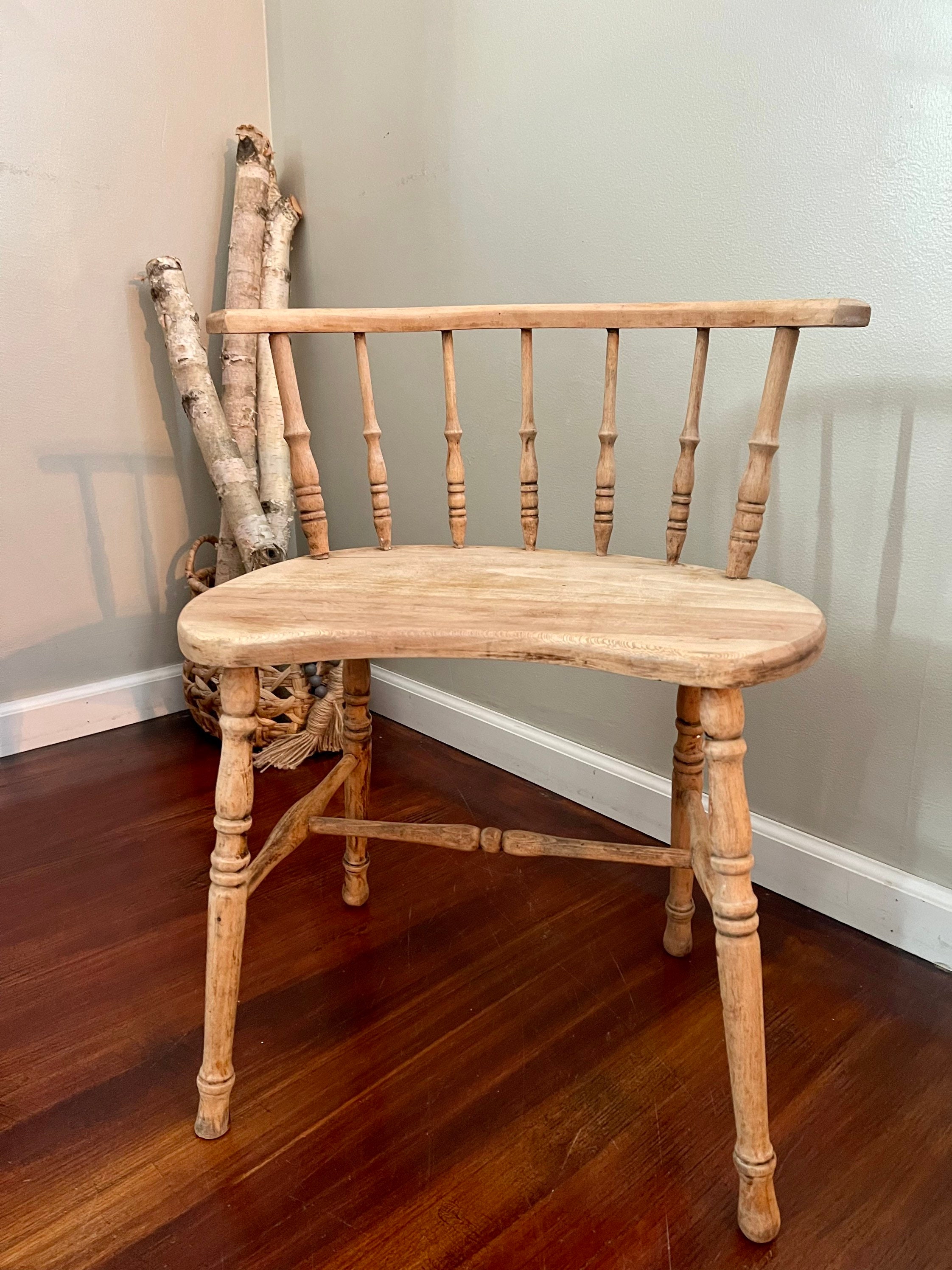 Rare Low Back Antique Windsor Chair - Etsy