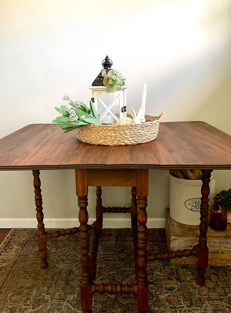 Antique Gate Leg Drop Leaf Table - Etsy