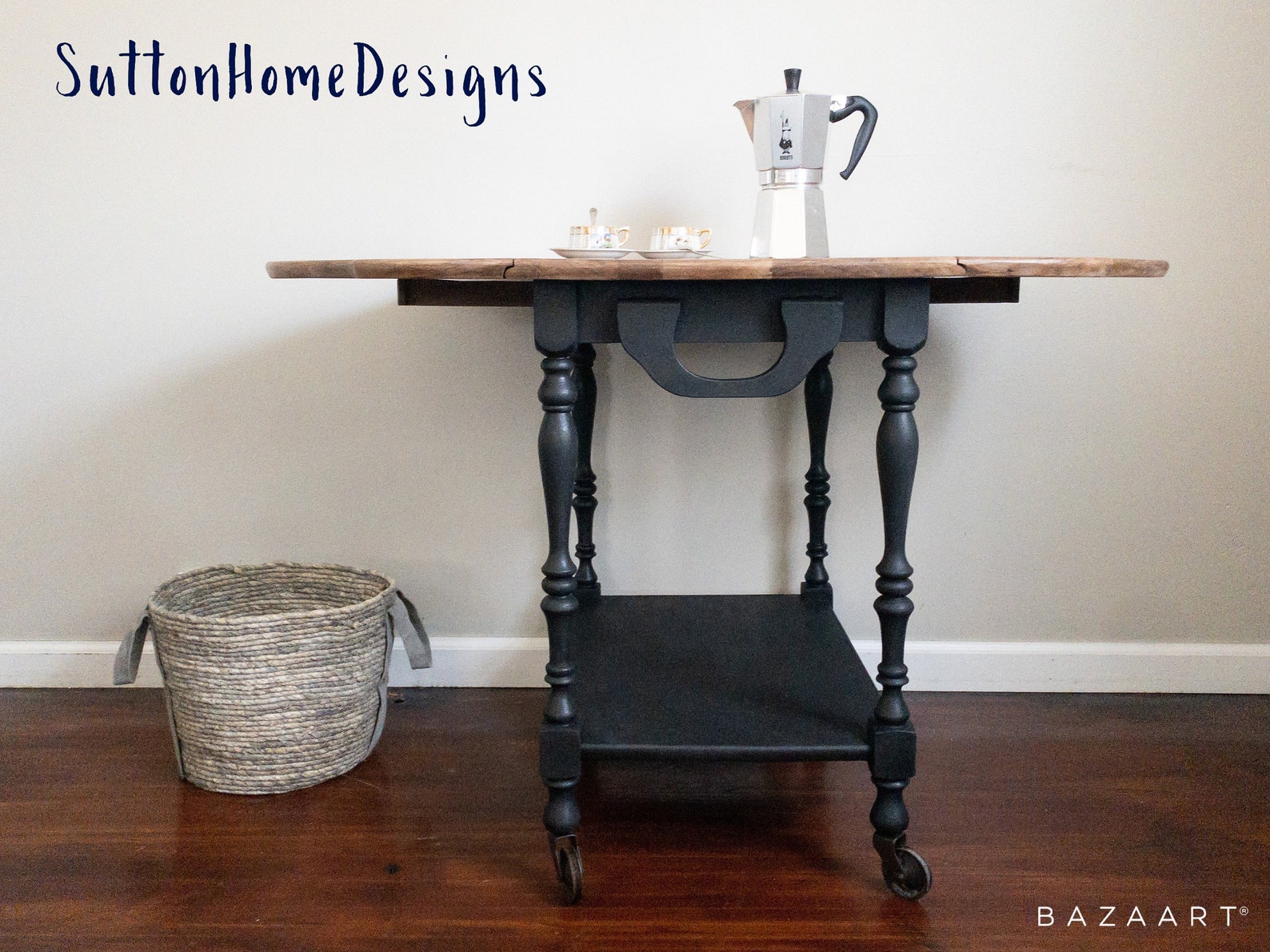 SOLD** Antique Drop Leaf Tea Cart, Tea Trolley, Side Table, Bar Cart ...