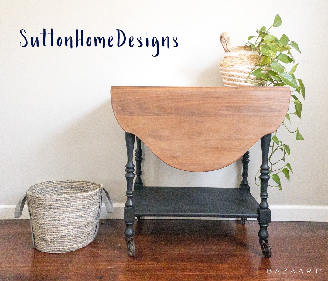 SOLD** Antique Drop Leaf Tea Cart, Tea Trolley, Side Table, Bar Cart ...