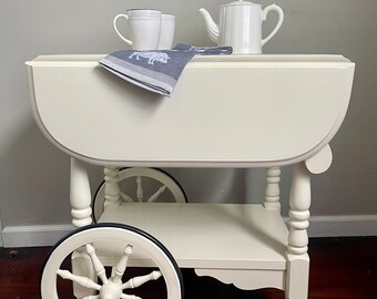 Vintage Wicker Bar Cart Bohemian Boho Chic Tea Mid Century - Etsy