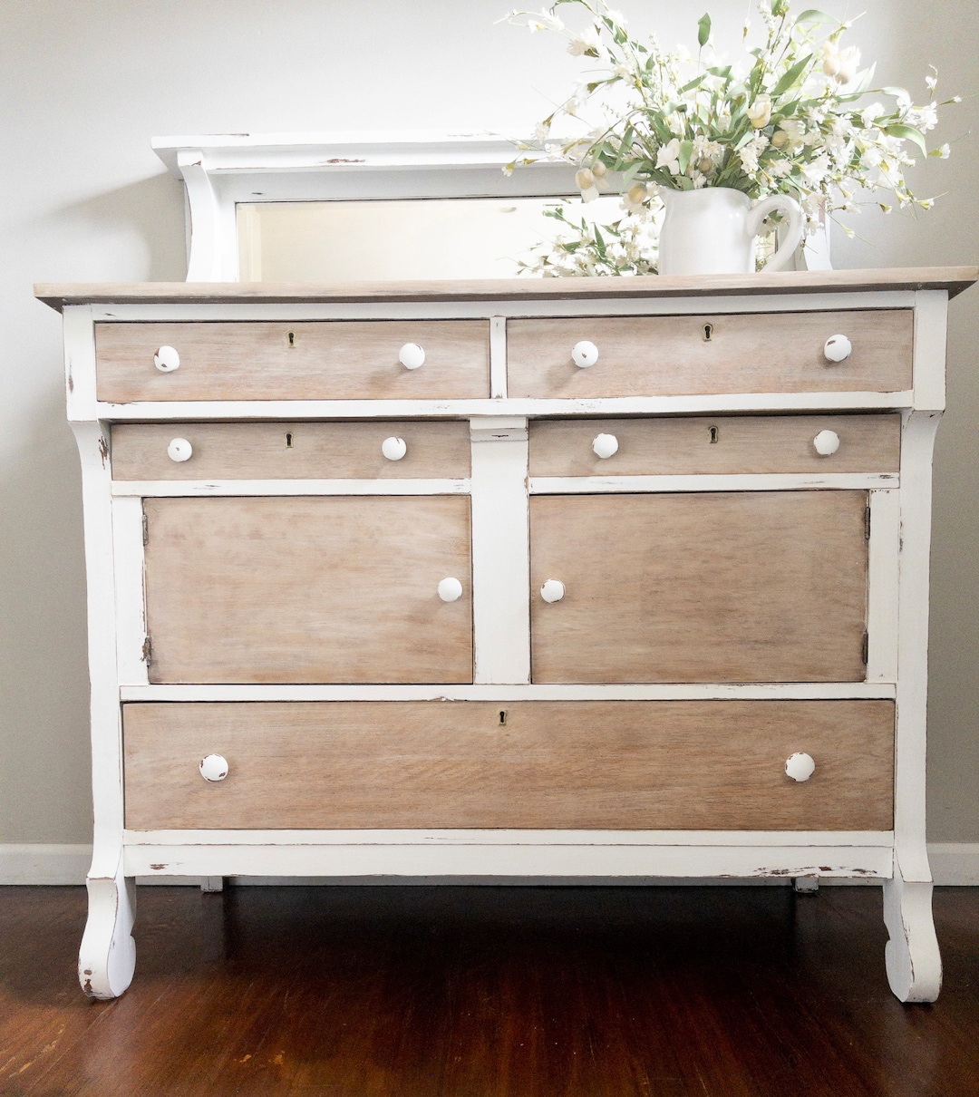 SOLD****** Antique Buffet Sideboard With 5 Drawers, Farmhouse Cabinet ...