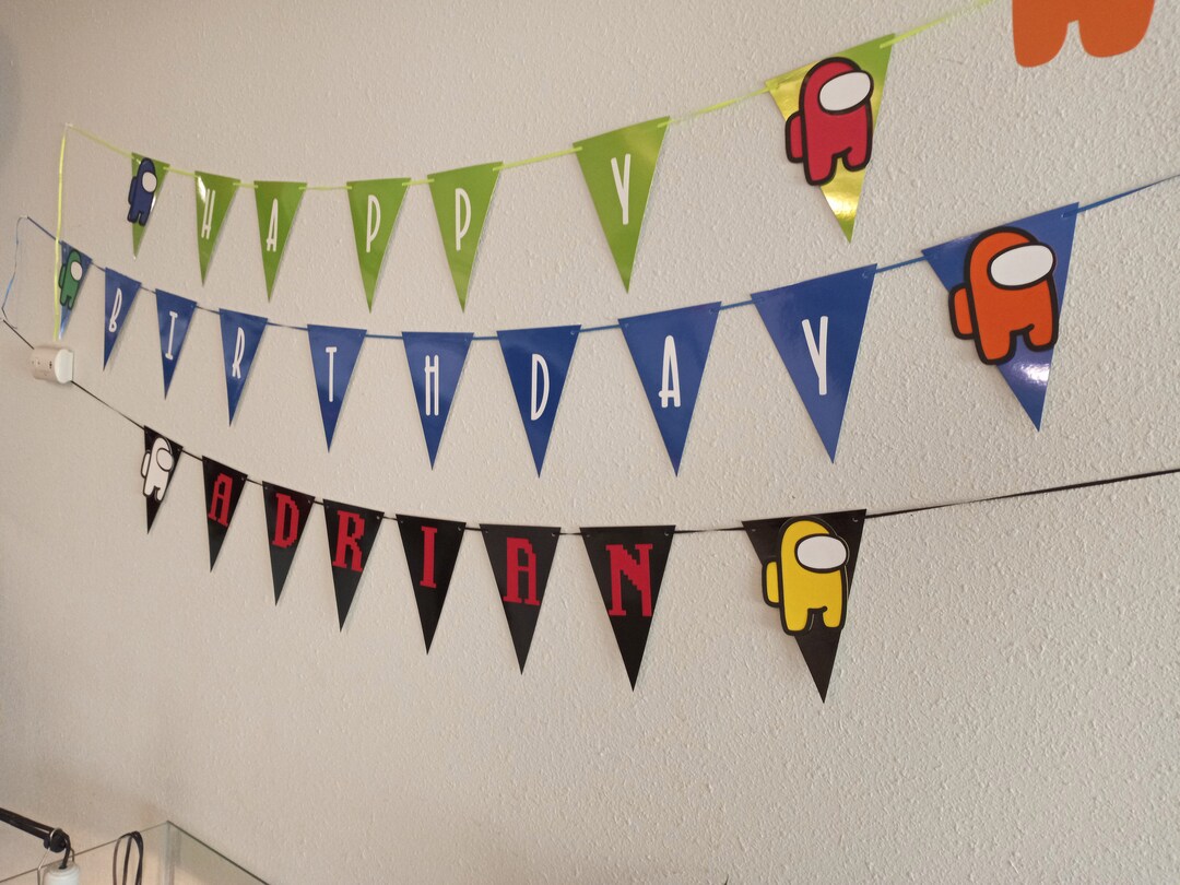 Among Us Birthday Banner - Etsy