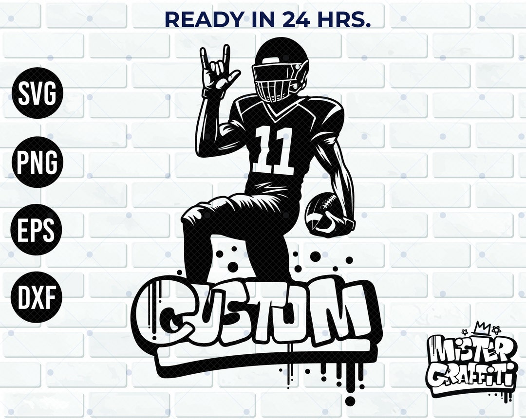 Custom Football SVG Personalized Sports Design for DIY Crafts, Shirts ...