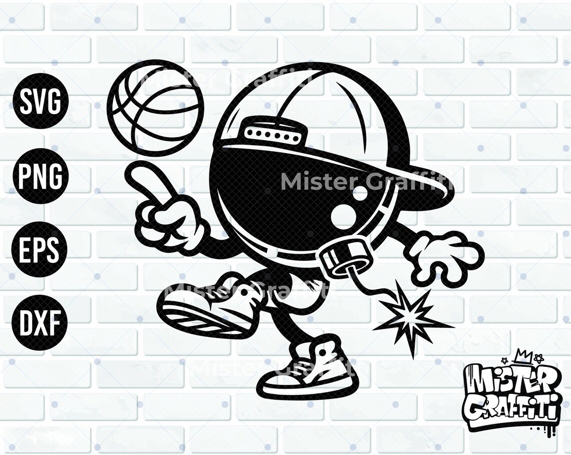 Basketball Boomer SVG, Funny Basketball Svg, Urban Svg, Graffiti SVG ...