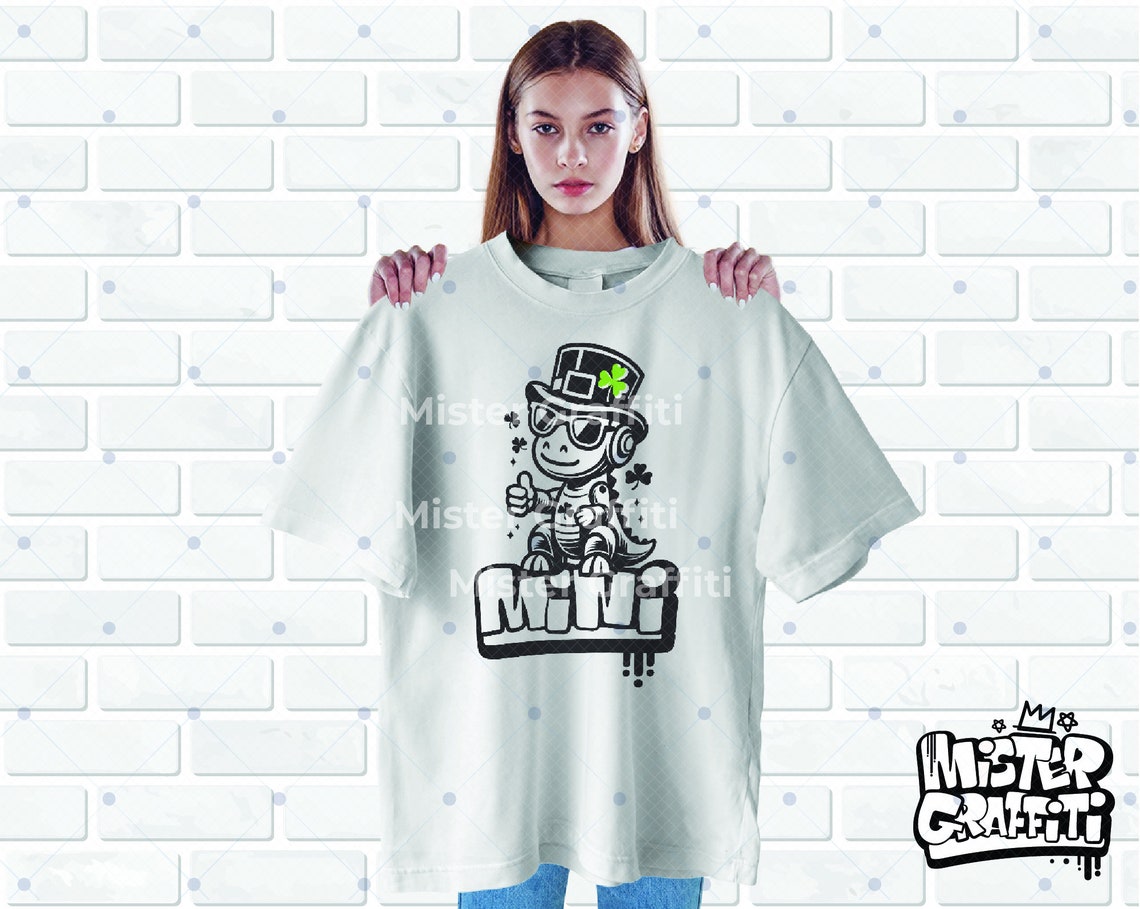 Lucky Dino Irish Dada SVG, Dino Clipart St. Patrick's Day Kids SVG ...