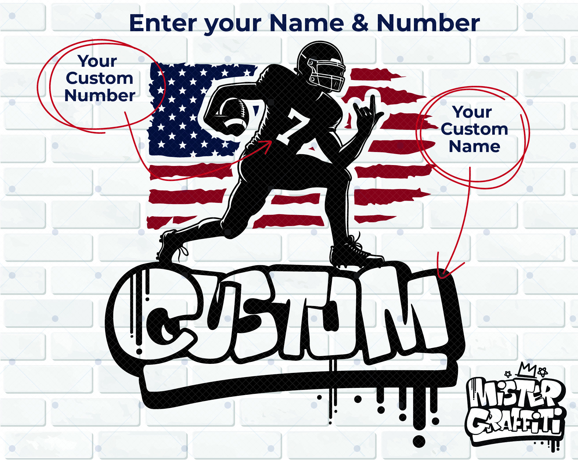 Football SVG, Custom Your Text DIY, Custom Football Svg, American ...