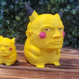 The "rockachu" Pikachu X the Rock 3D Printed Figure - Etsy